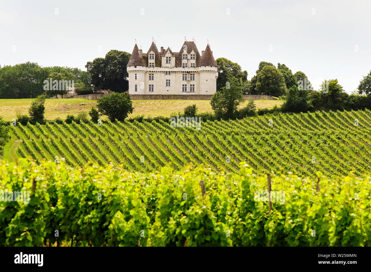 Chateau de Monbazillac overlooks the Dordogne Valley, Nouvelle ...