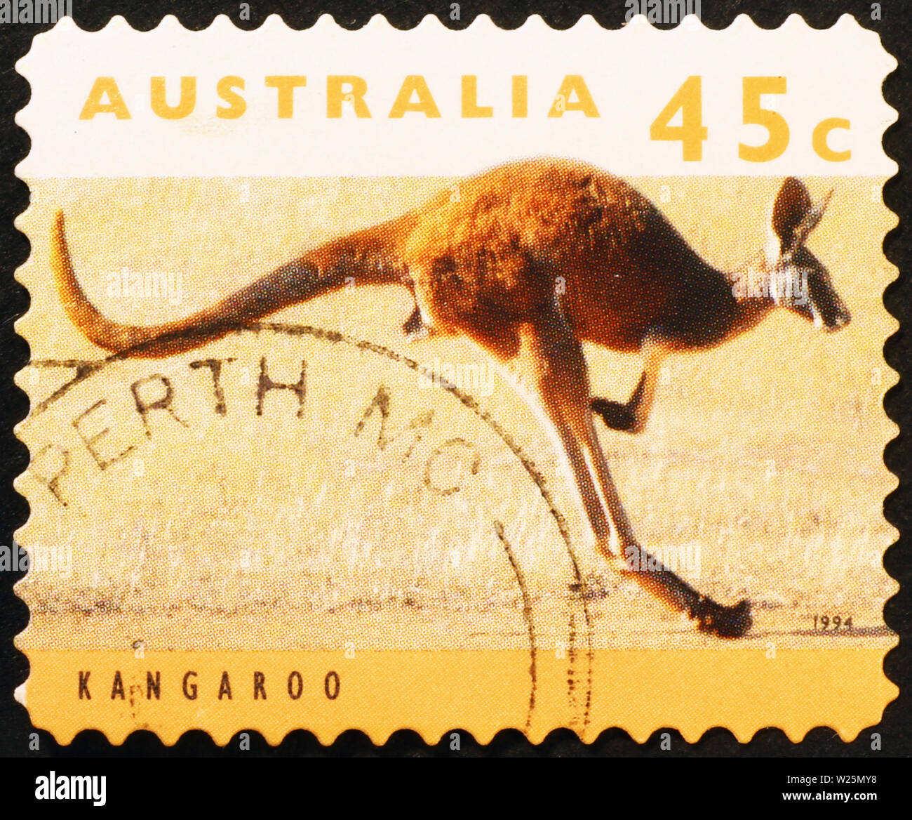 Red Kangaroo on australian postage stamp Stock Photo - Alamy