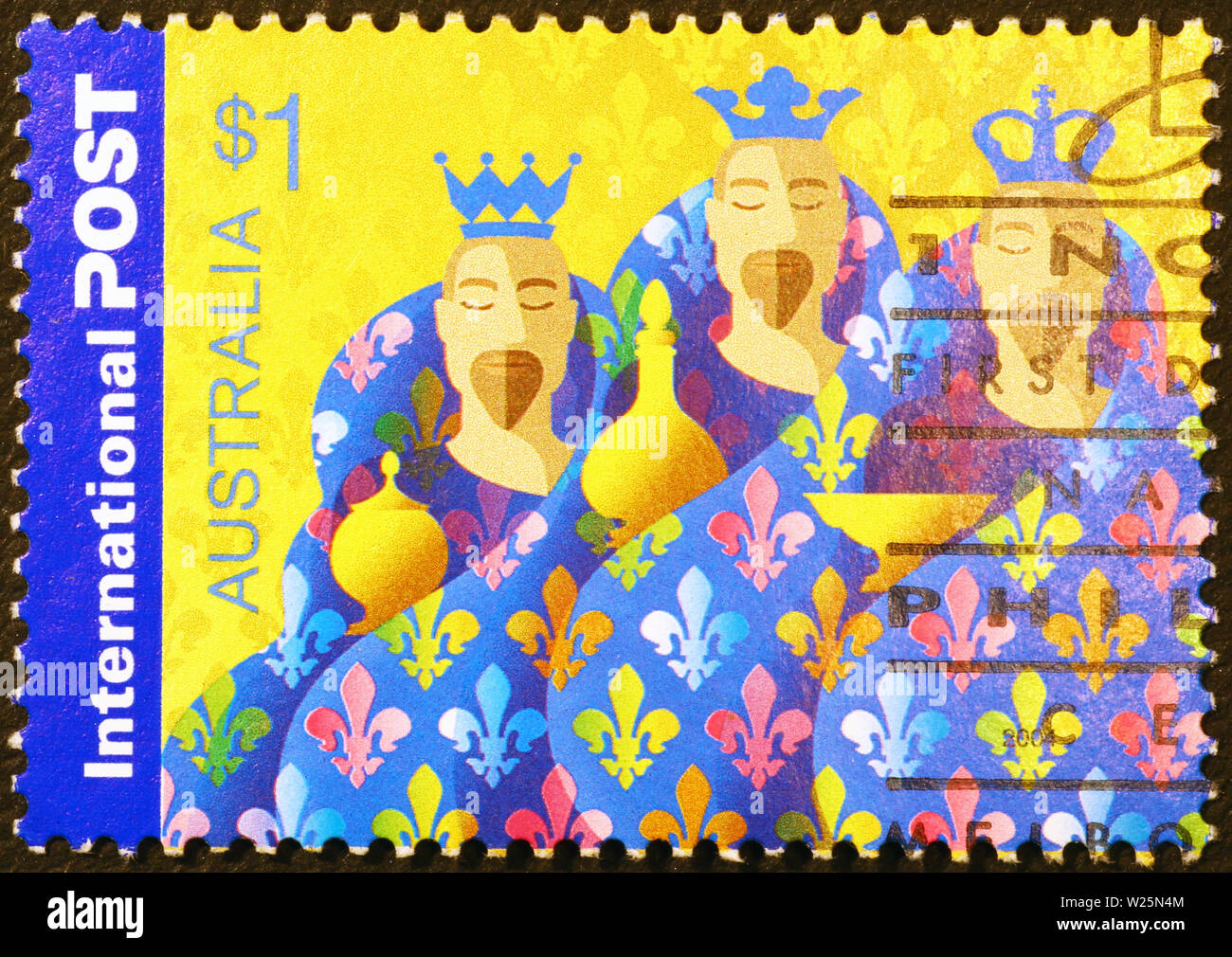 Three wise men on postage stamp of Australia Stock Photo - Alamy