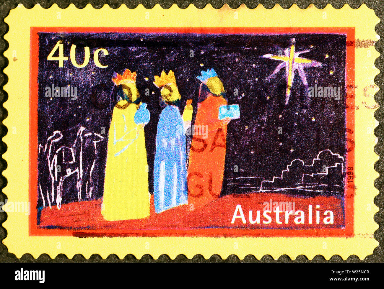 Wise men on australian postage stamp Stock Photo - Alamy