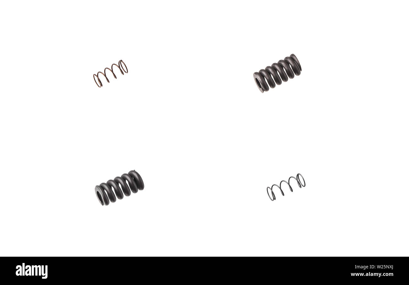 metal spring isolated on white background Stock Photo - Alamy