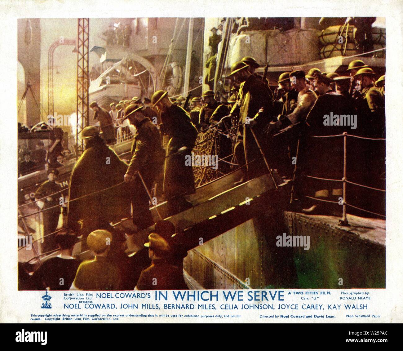 NOEL COWARD'S IN WHICH WE SERVE 1942 directors Noel Coward and David ...