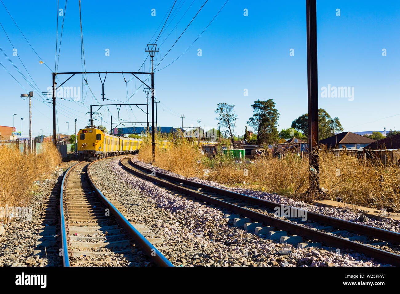 Soweto, South Africa - September 08 2018: Commuter Train moving through ...