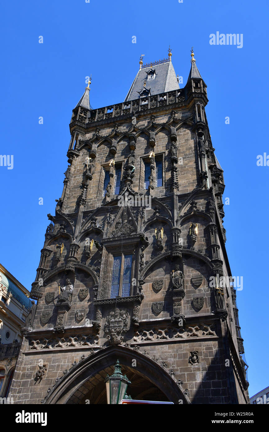 Powder Tower, Prague, Czech Republic, Europe Stock Photo - Alamy