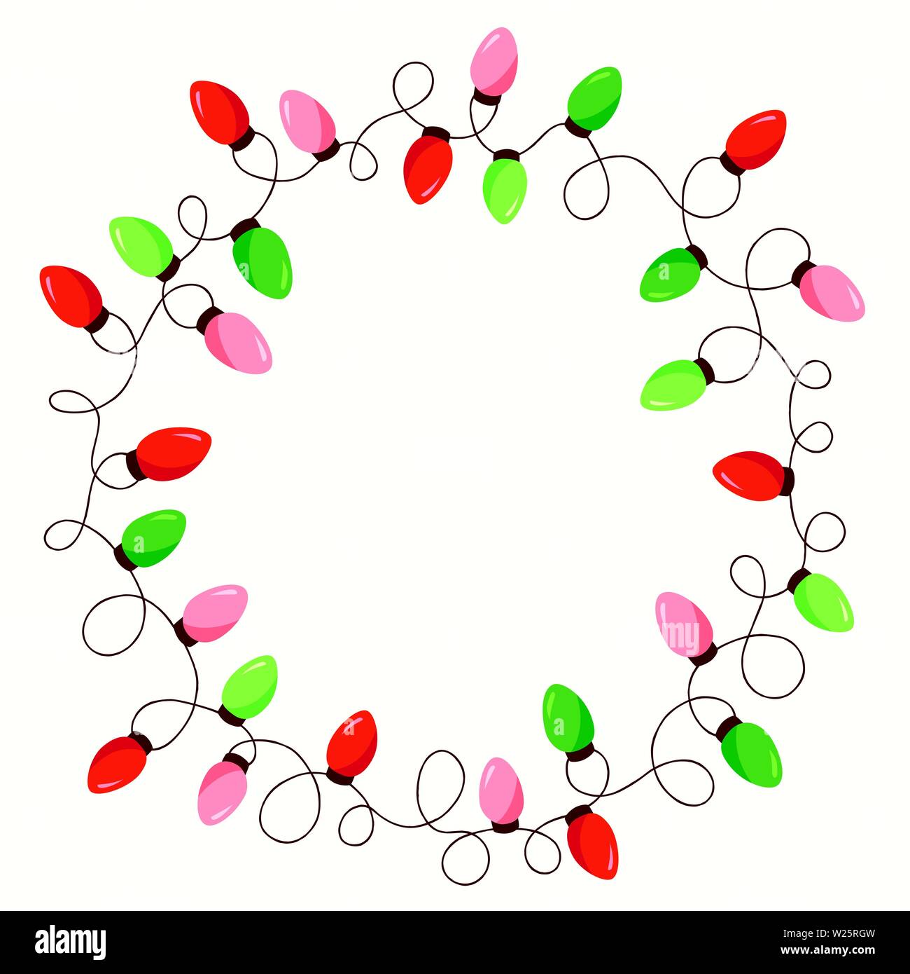 String Of Round Lights Clipart