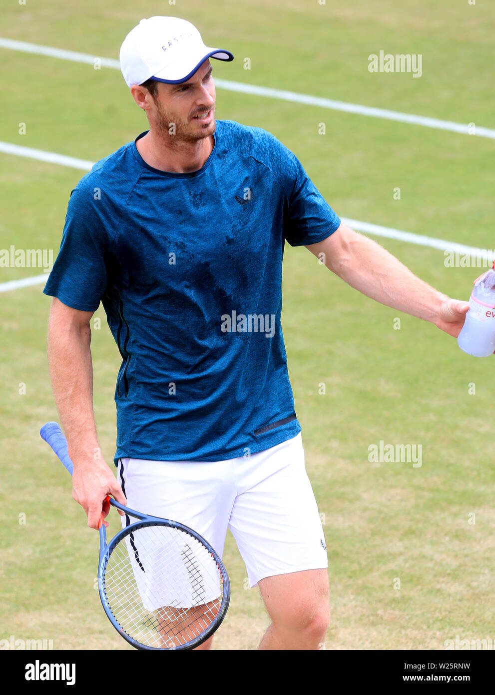 Andy Murray during a practice session on day six of the Wimbledon ...