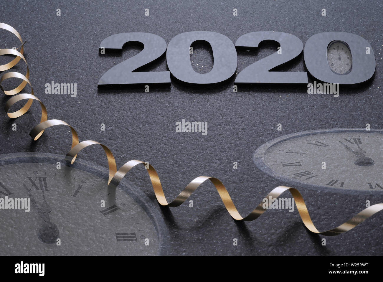 Happy New Year 2020. Symbol from number 2020 on stone background Stock ...