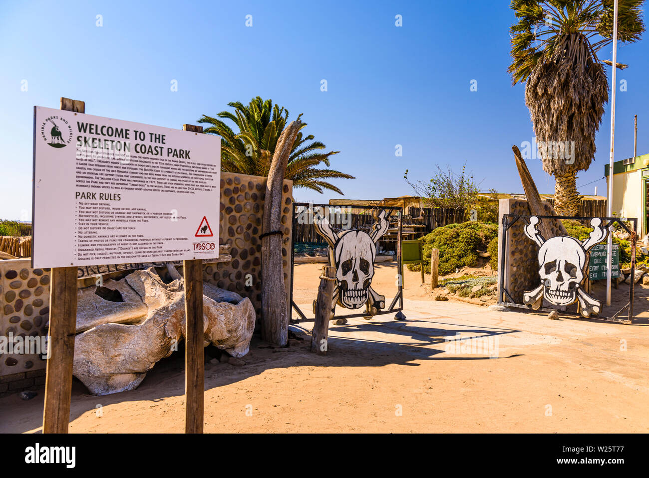 Ugabmund (Ugab) Gate, entrance to the Skeleton Coast National Park ...