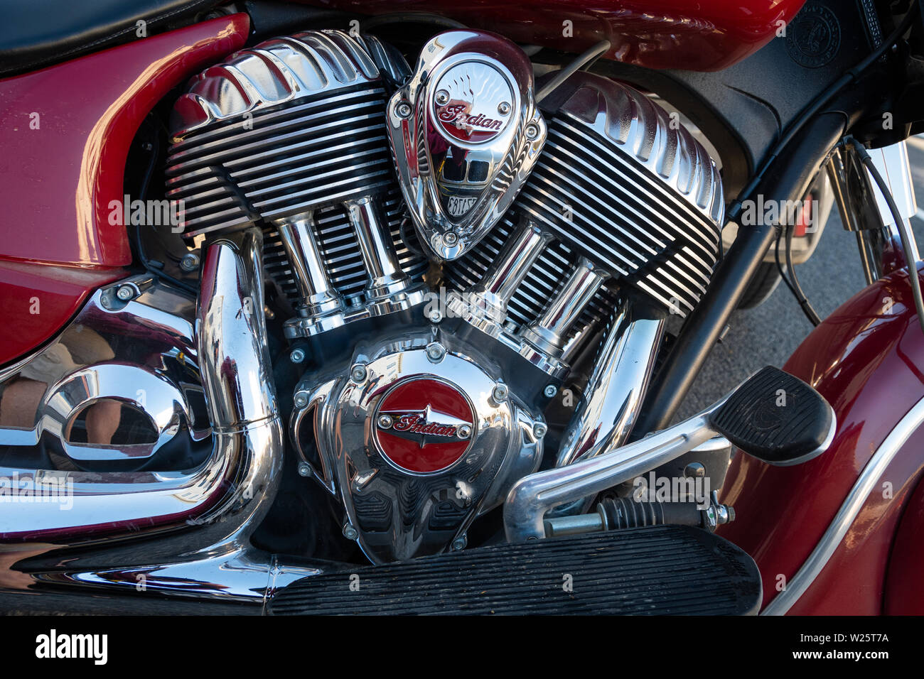 Indian motorcycle engine, Martinborough, Wairarapa, North Island, New ...