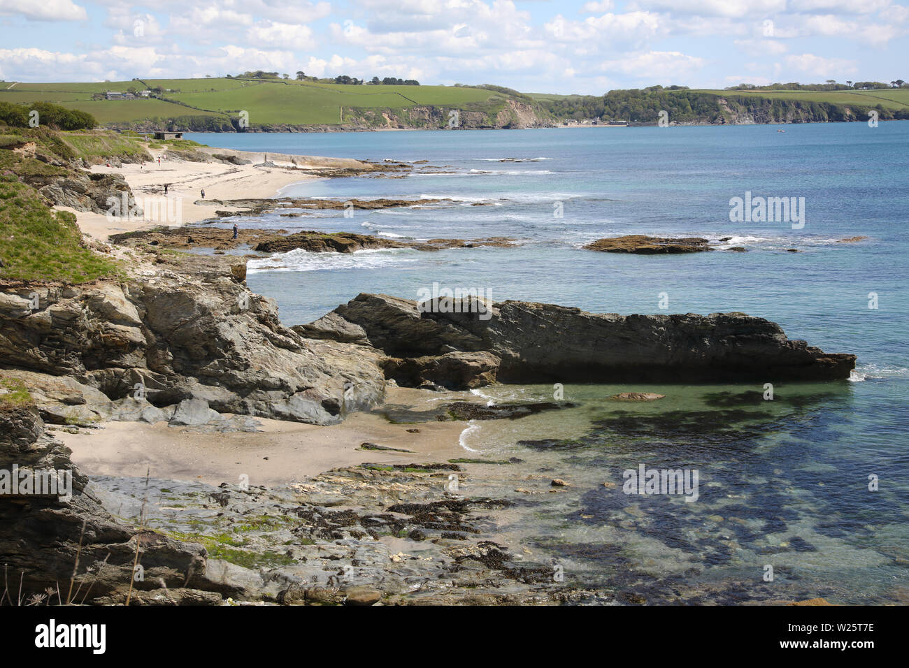 walk between Charlestown and Par on the south Cornwall coast Stock ...