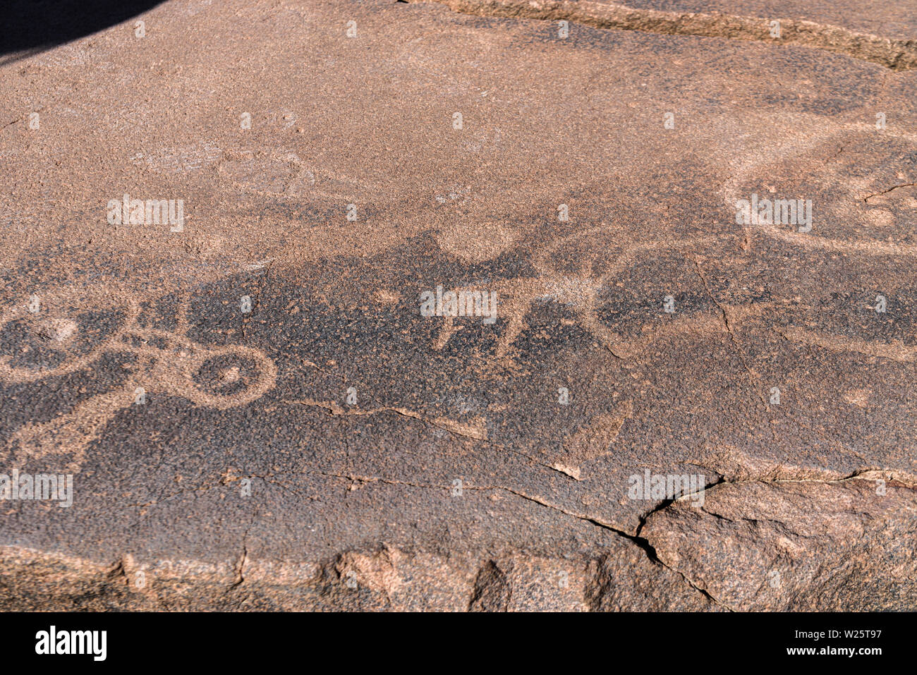 6000 year old stone age rock carvings showing a map of the location of ...
