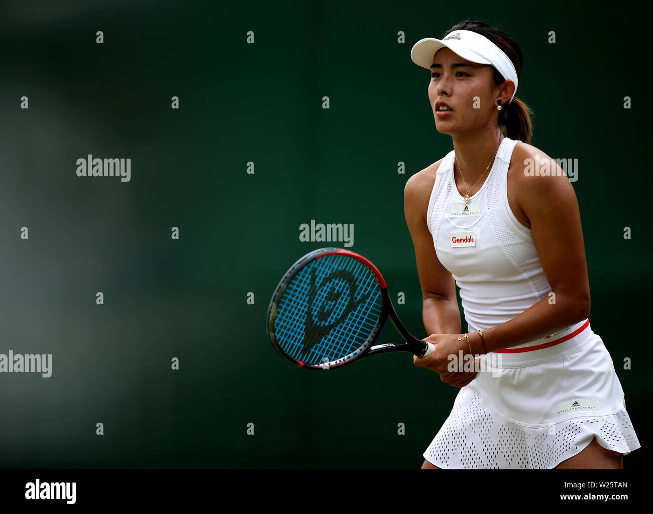 Qiang Wang during her match against Elise Mertens on day six of the ...