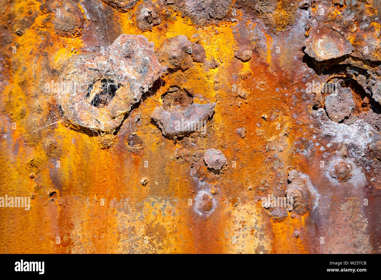 Rusting steel on fishing boat, White Rock, Wairarapa, North Island, New ...