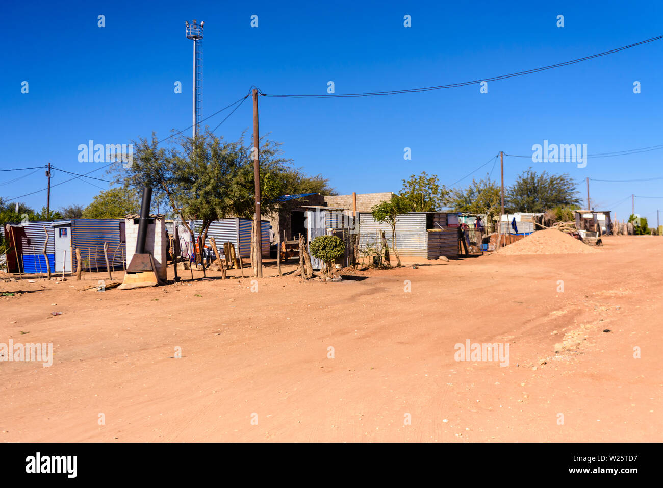 Township on the outskirts of Otjiwarongo, Namibia Stock Photo - Alamy