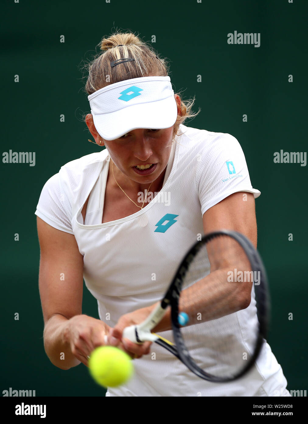 Elise Mertens on day six of the Wimbledon Championships at the All ...