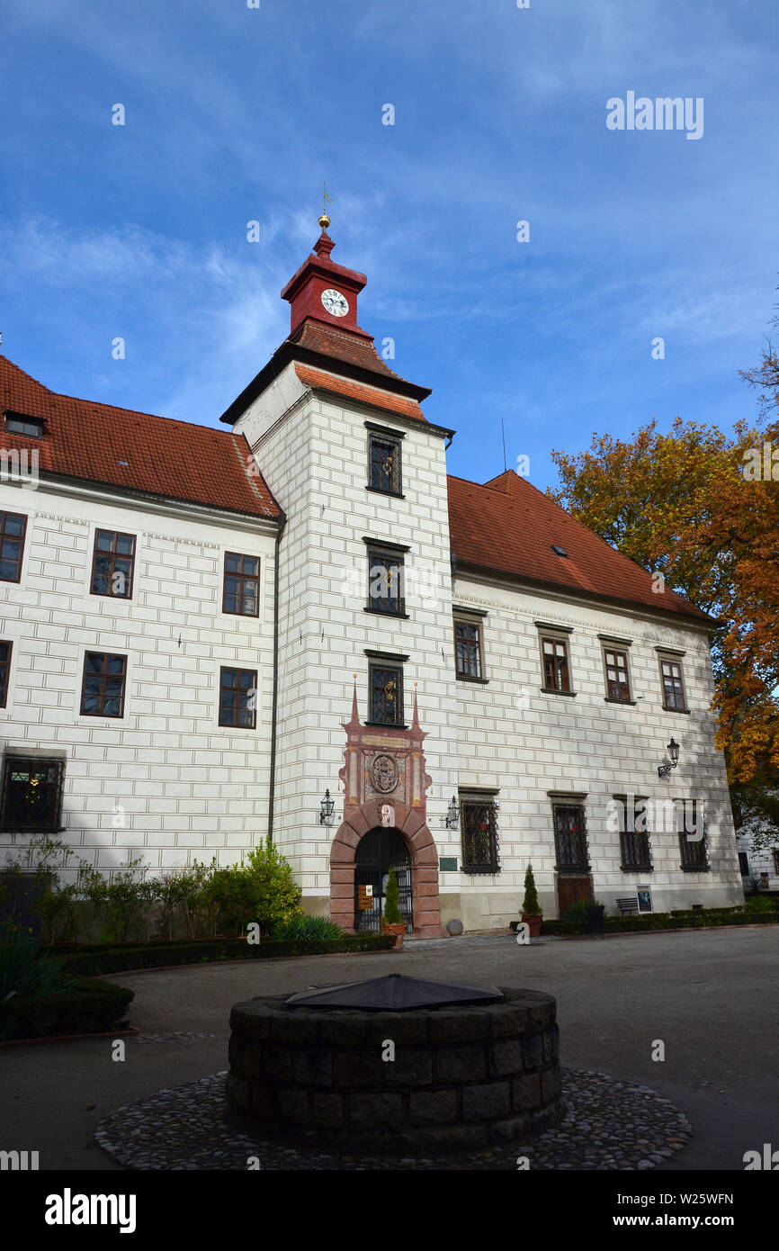 Renaissance castle, Třeboň, Jindřichův Hradec District, South Bohemian ...