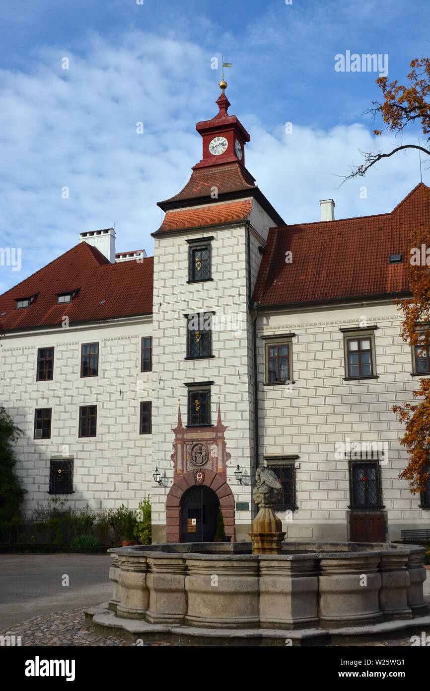 Renaissance castle, Třeboň, Jindřichův Hradec District, South Bohemian ...