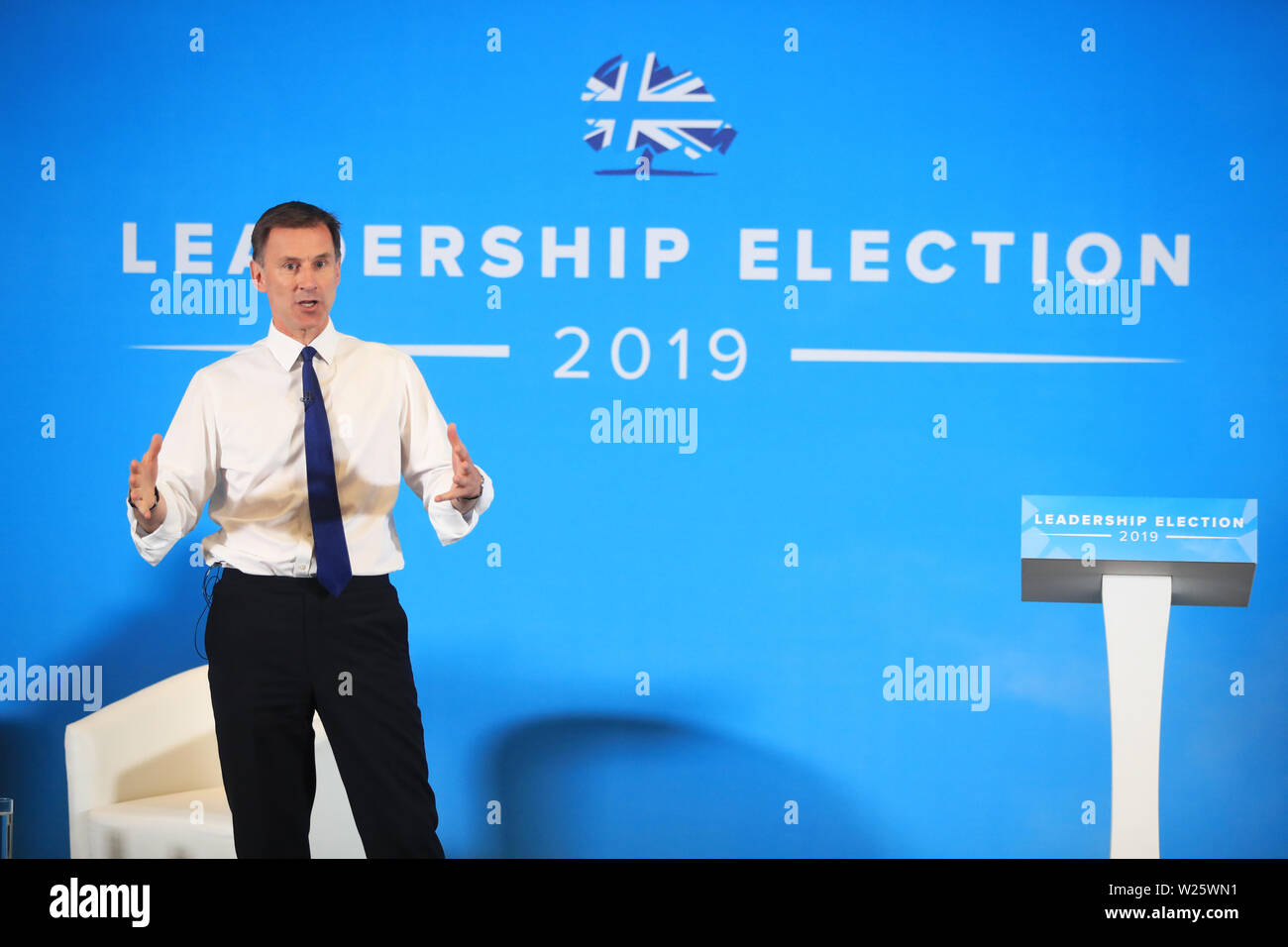 Conservative party leadership contender Jeremy Hunt during a Tory ...