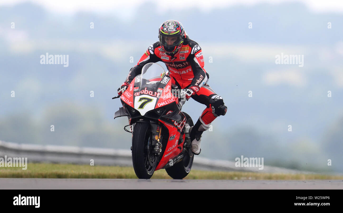 Chaz Davies in action during race day one of the British Grand Prix of ...