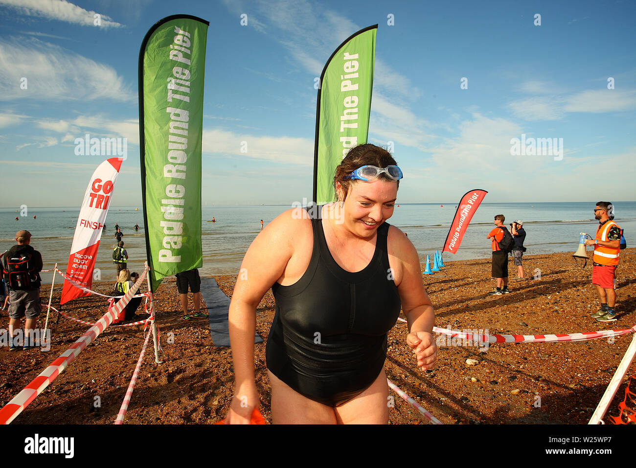 Brighton seafront swimmers hi-res stock photography and images - Alamy