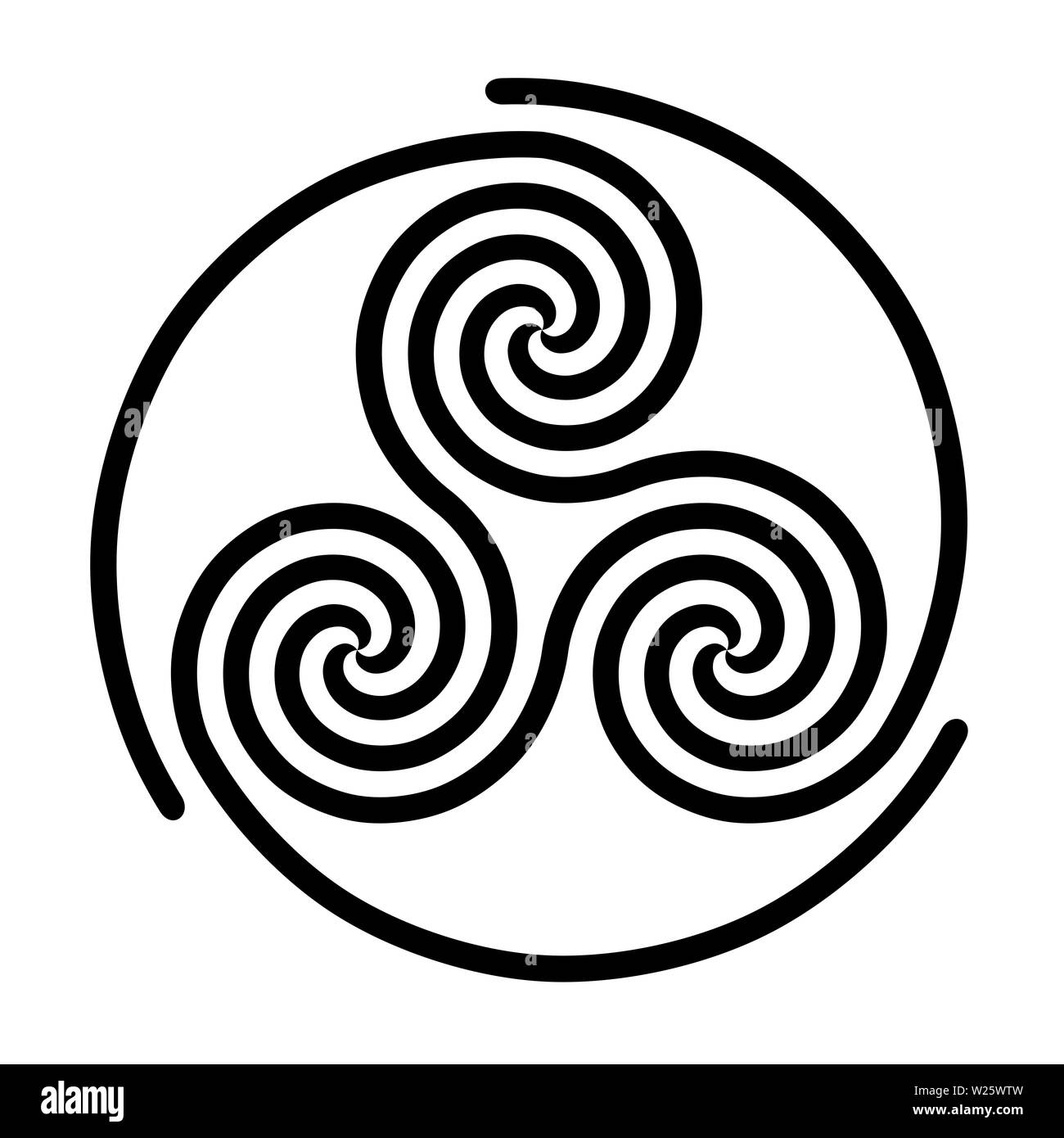 Triskelion symbol icon Stock Photo - Alamy