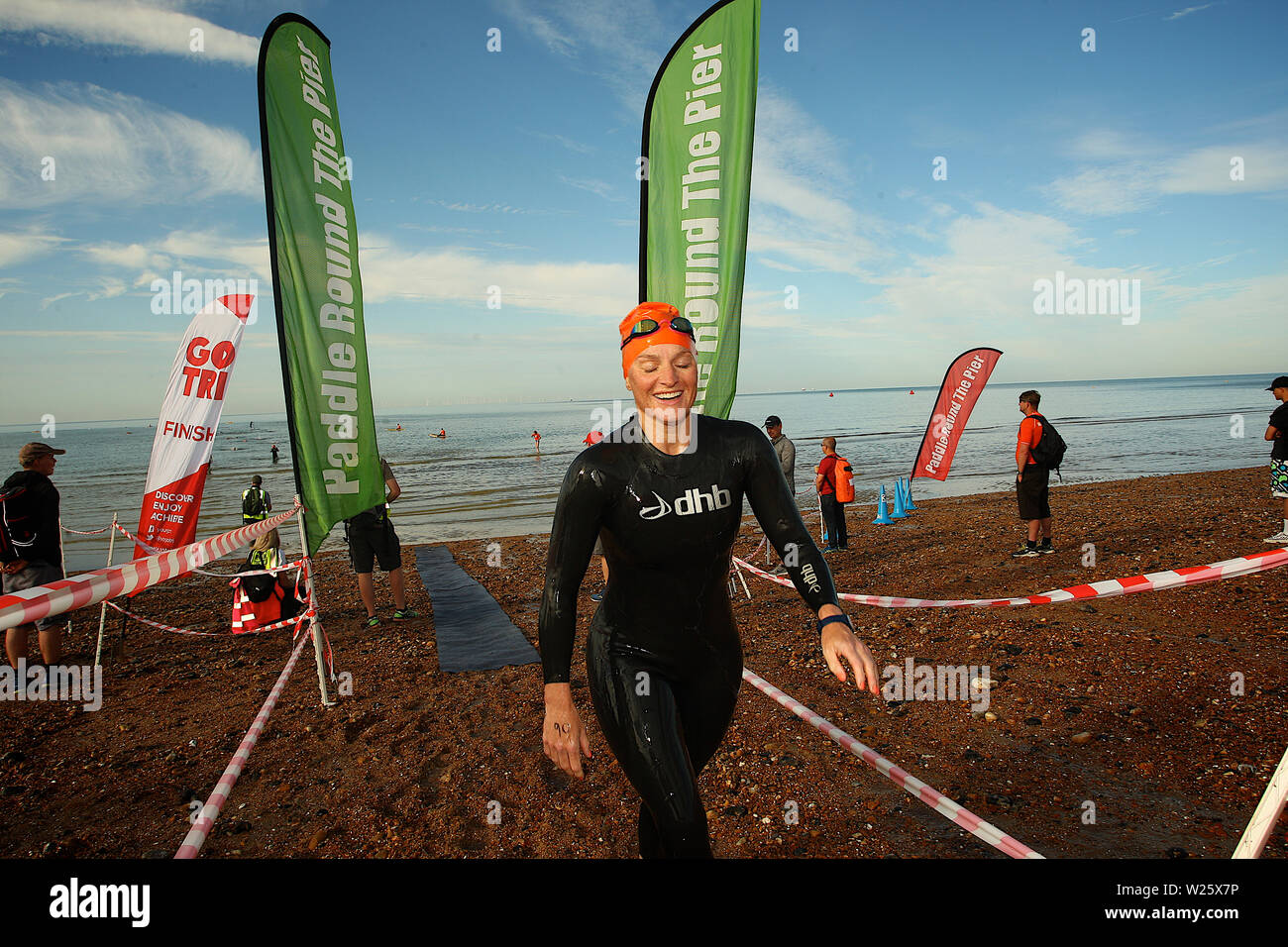 Brighton seafront swimmers hi-res stock photography and images - Alamy