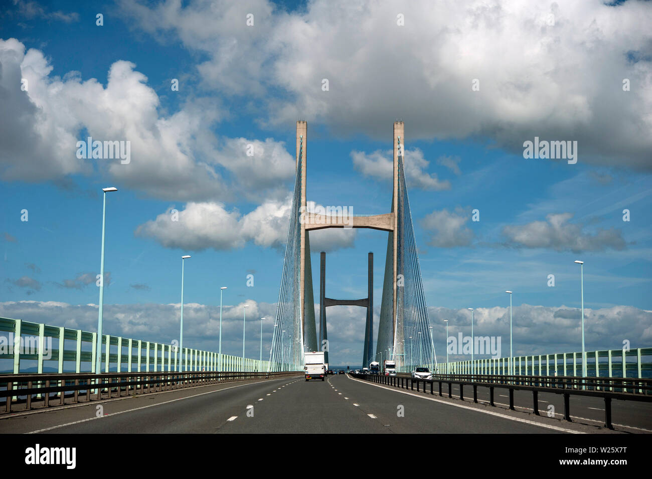 M4 motorway, Severn Bridge, Wales, United Kingdom Stock Photo - Alamy