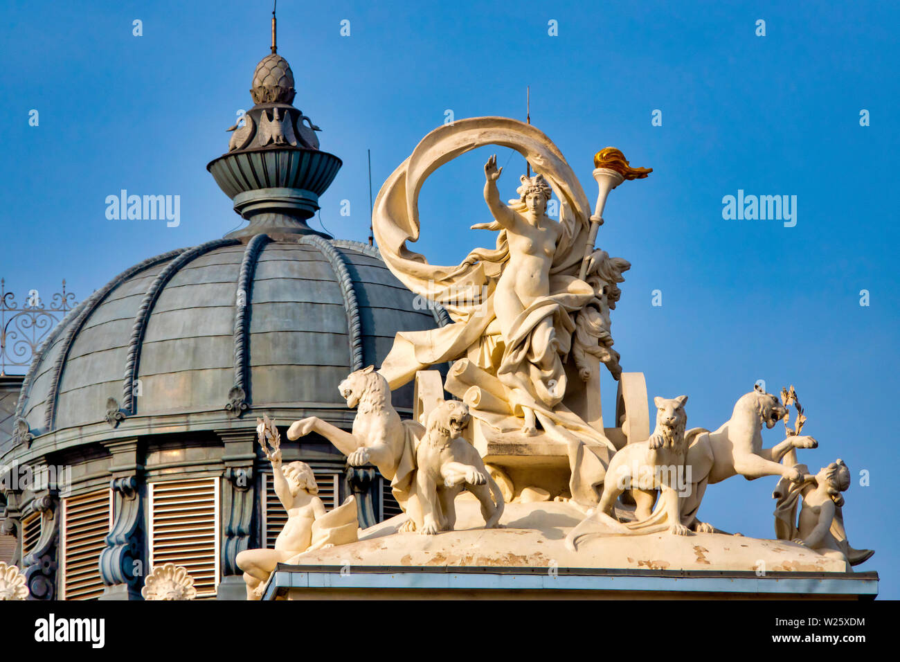 Dome and statue of the Odessa Opera and Ballet Theater ,Odessa, Ukraine ...