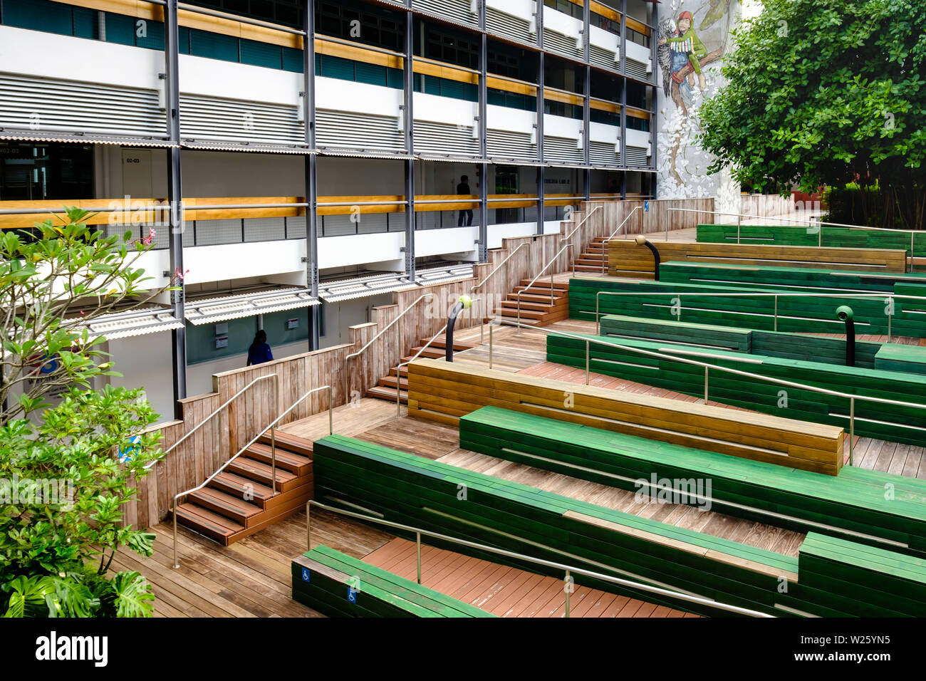 Singapore-27 JUN 2019: Singapore Enabling Village public outdoor ...