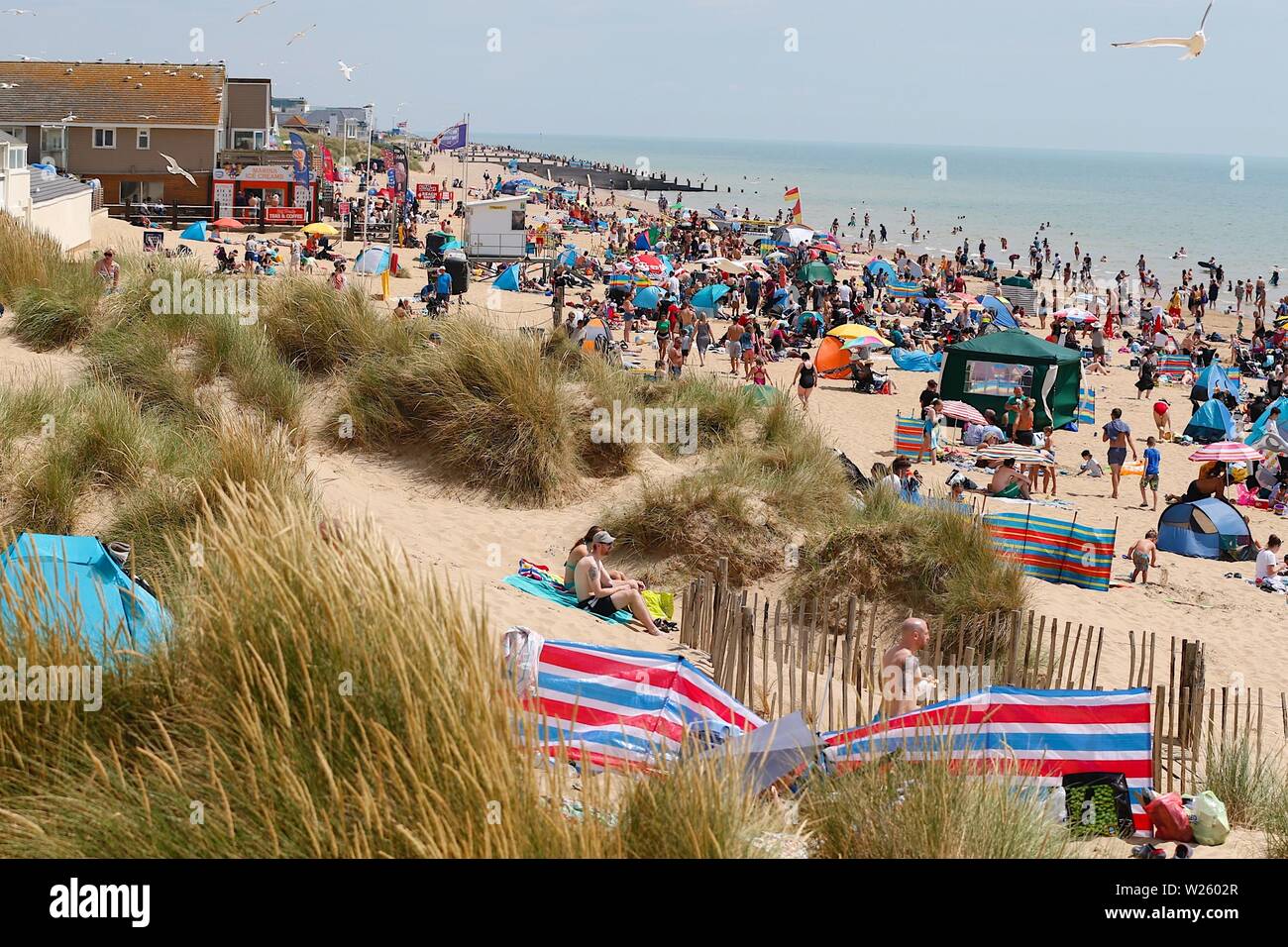 Crowded beach camber sands in hi-res stock photography and images - Alamy