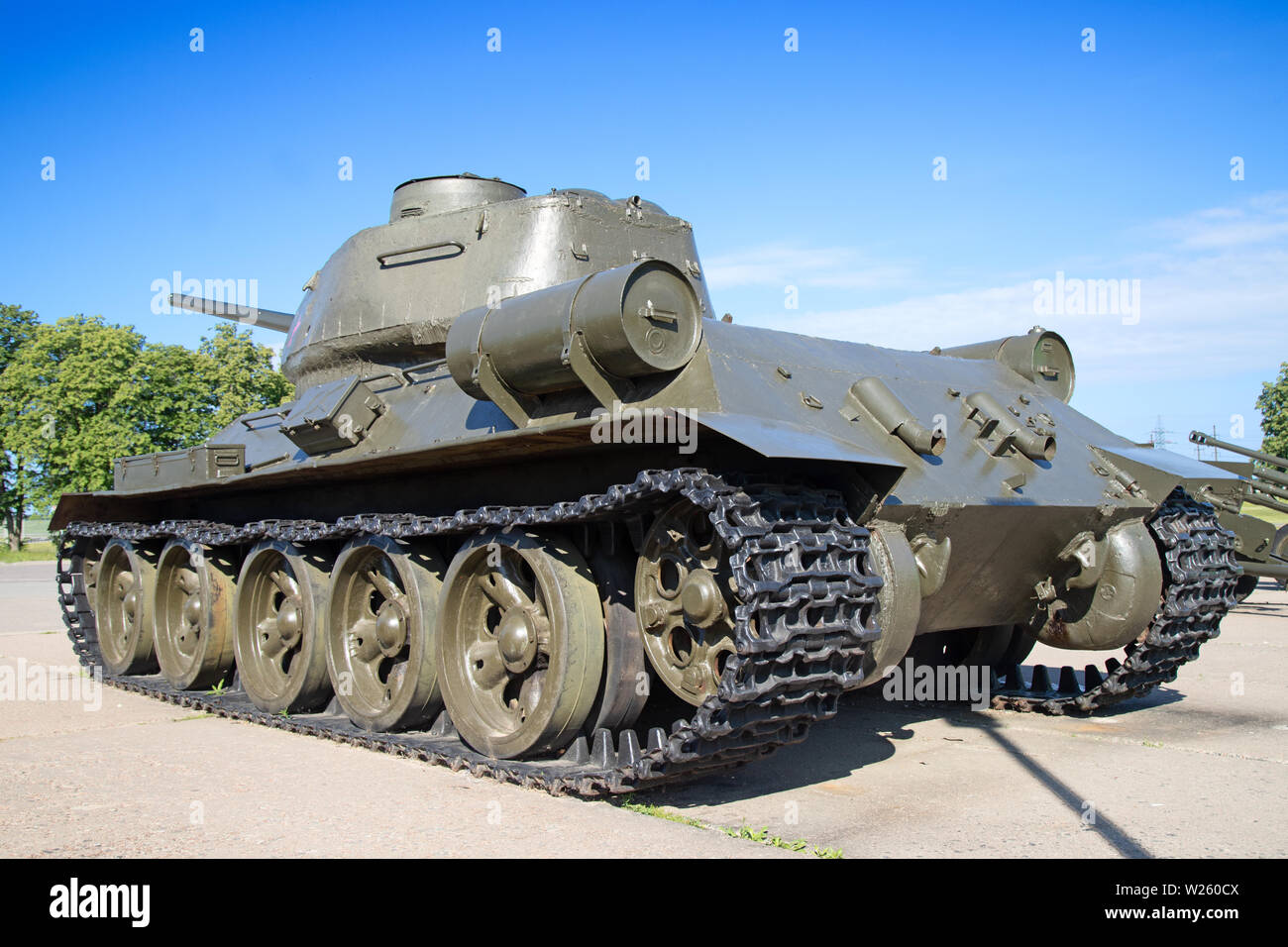 Soviet tank on the demonstration Stock Photo - Alamy