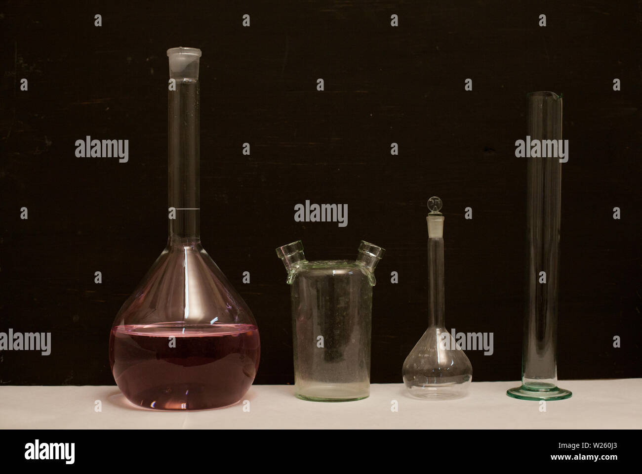 Test tubes and containers for experiments in the laboratory Stock Photo ...