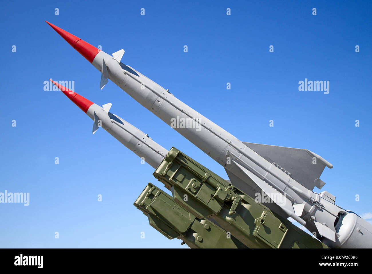 Soviet surface-to-air anti aircraft systems on the military exhibition ...