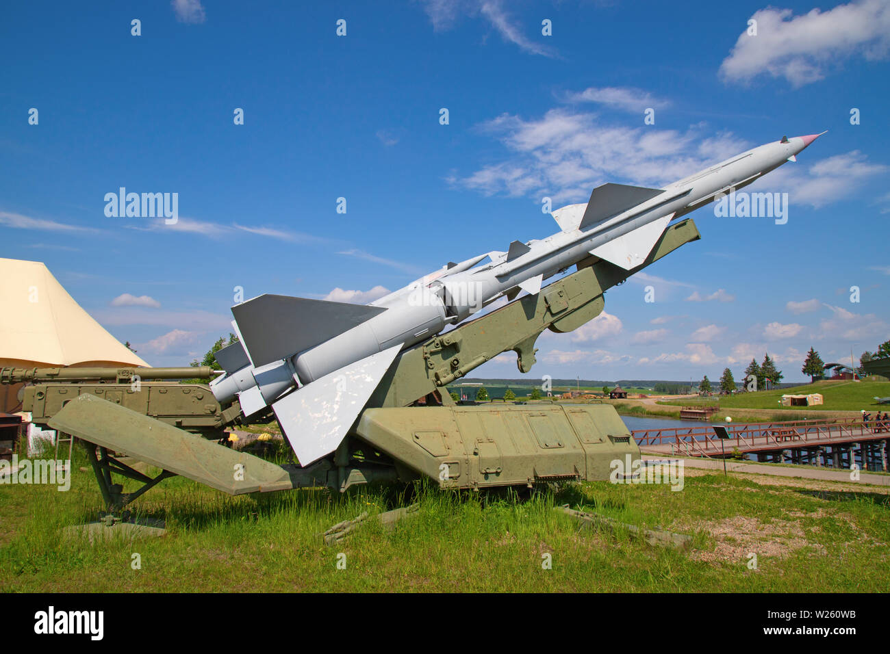 Soviet surface-to-air anti aircraft systems on the military exhibition ...