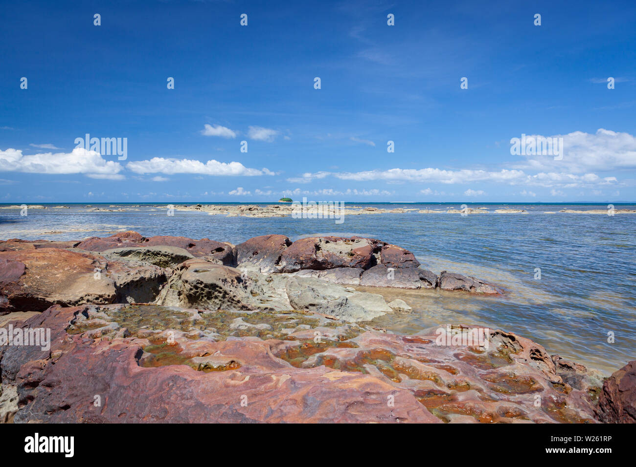 Rock formations at beach in tip of Borneo Stock Photo - Alamy