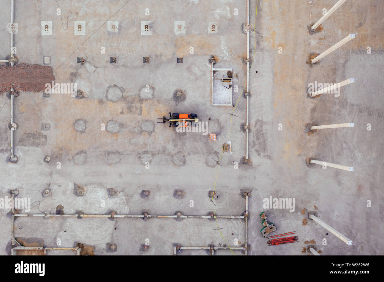 Aerial view of the construction site Stock Photo - Alamy