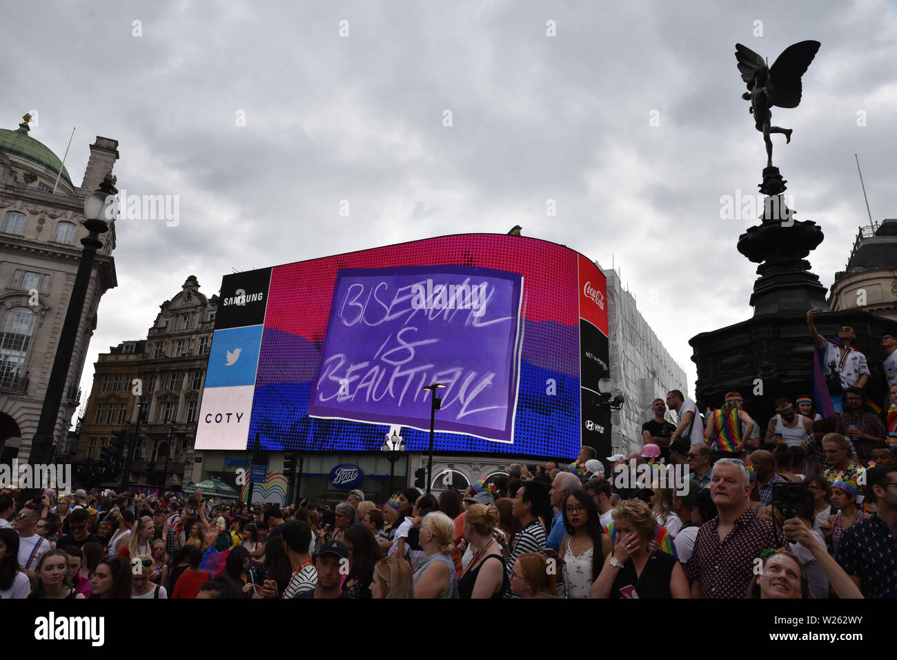 Piccadilly Circus, London, UK. 6th July 2019. The Pride in London 2019 ...