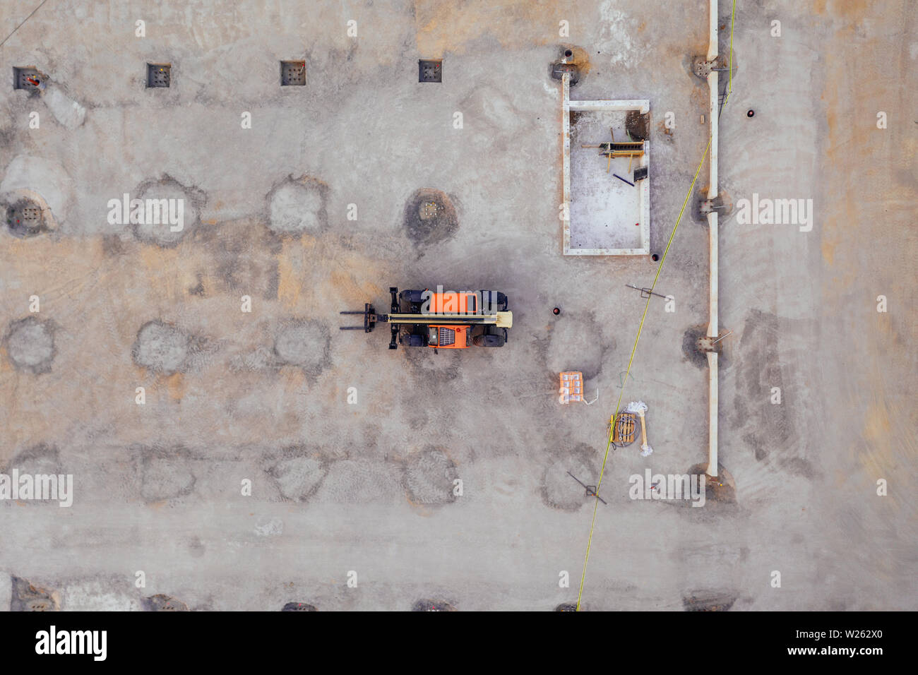 Aerial view of the construction site Stock Photo - Alamy