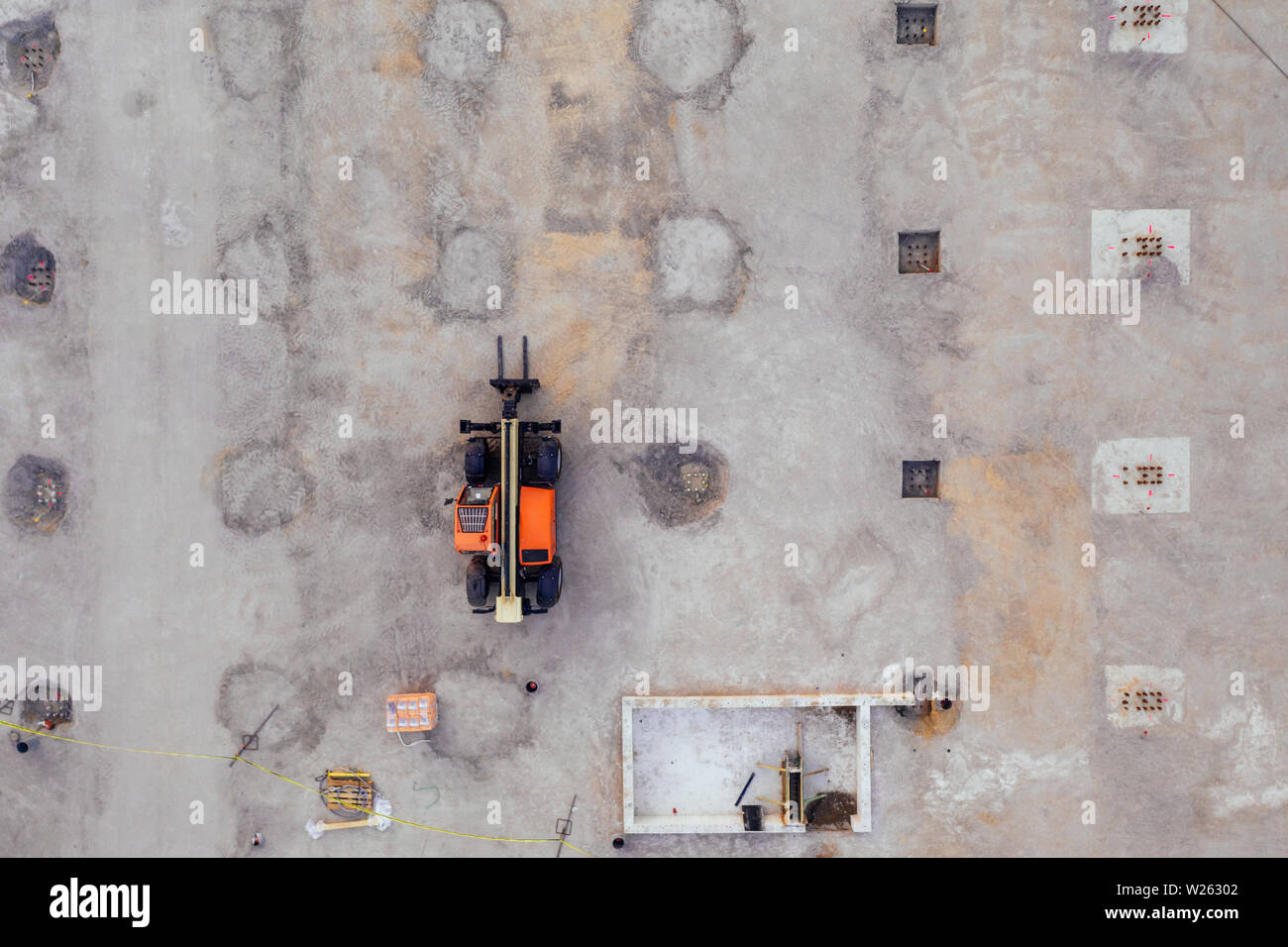 Aerial view of the construction site Stock Photo - Alamy