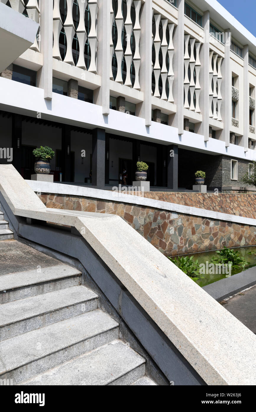 front stairs and Entrance to Reunification Palace in Ho Chi Minh City ...