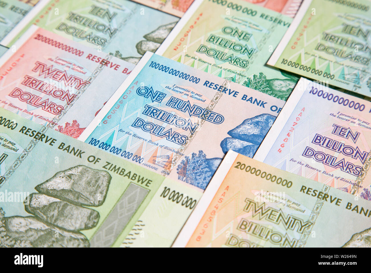 Banknotes of Zimbabwe after hyperinflation Stock Photo - Alamy