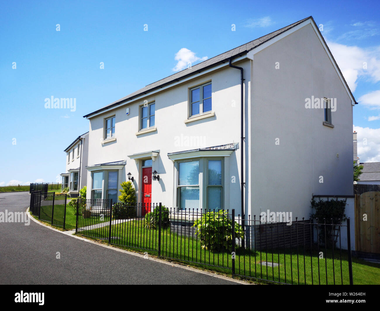 Swansea, UK: June 06, 2019: New large detached houses built on ...