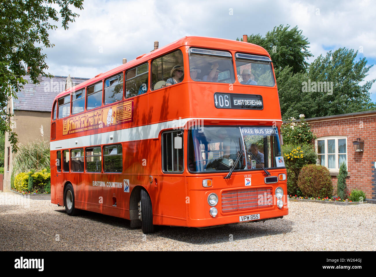 Bristol Double Decker Bus at Hardingham Railway Station Stock Photo - Alamy