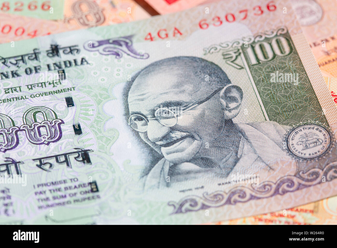 Collection of the Indian banknotes Stock Photo - Alamy