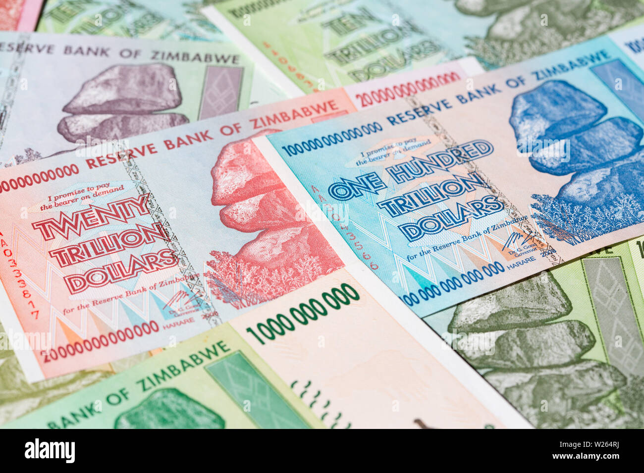 Banknotes of Zimbabwe after hyperinflation Stock Photo - Alamy