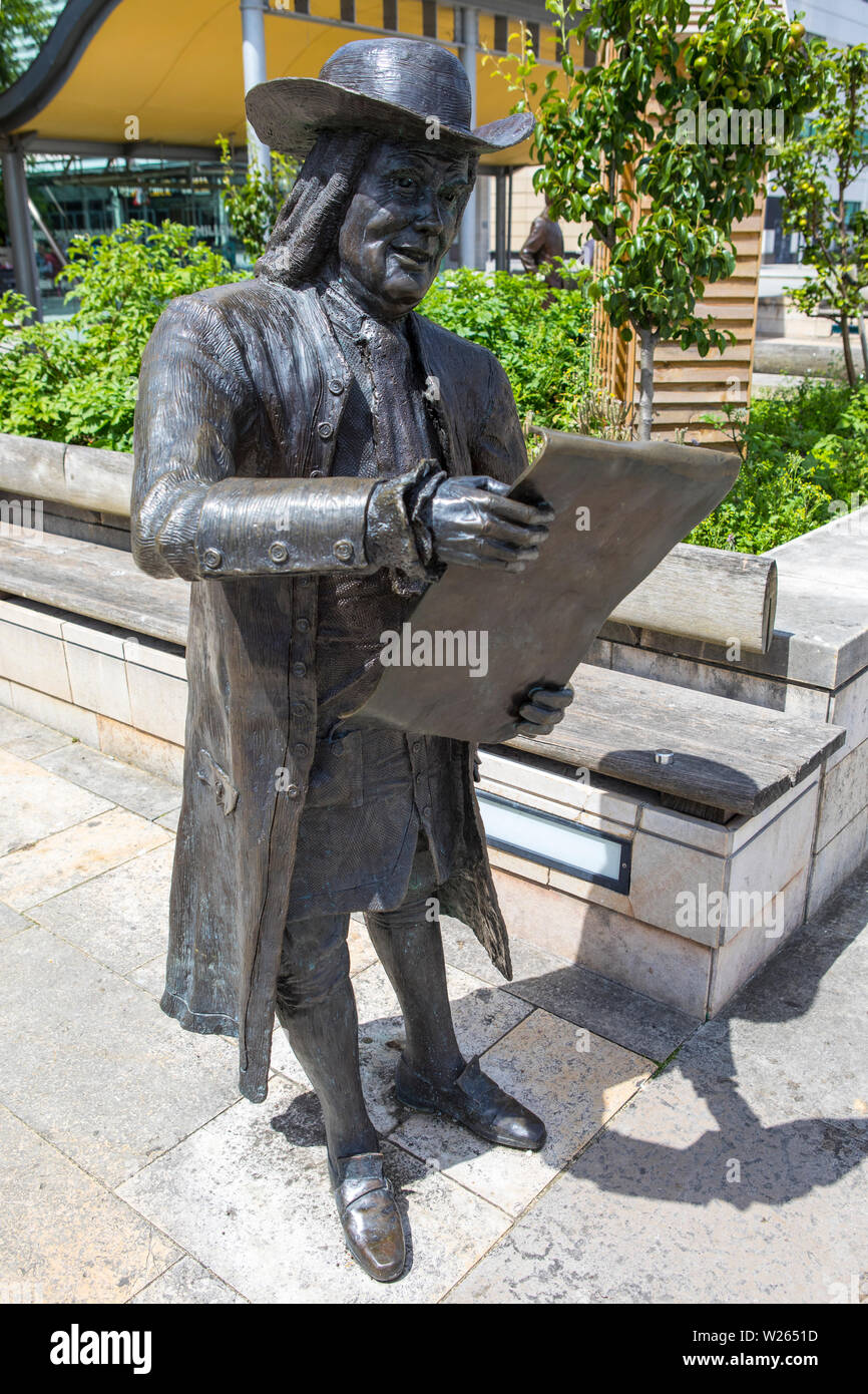 Bristol, UK - June 30th 2019: Statue of English nobleman, writer and ...