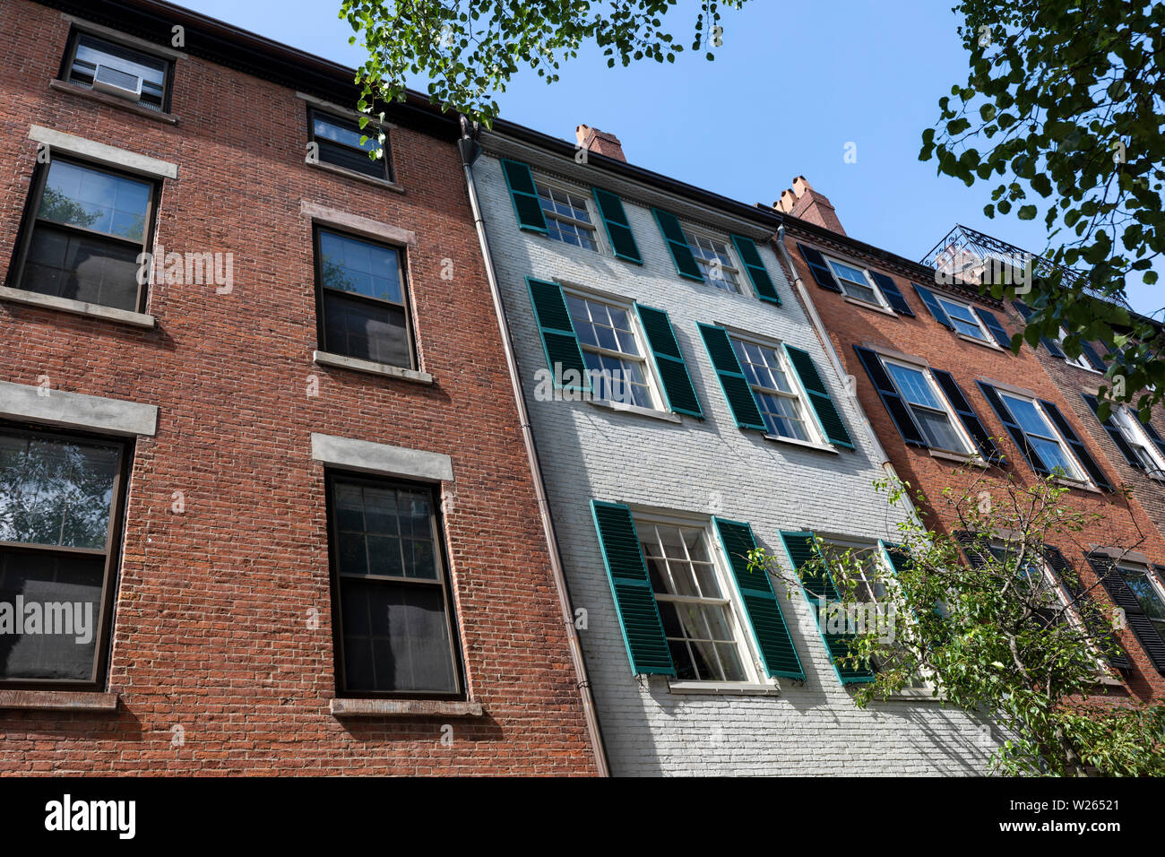 Boston beacon hill row house hi-res stock photography and images - Alamy