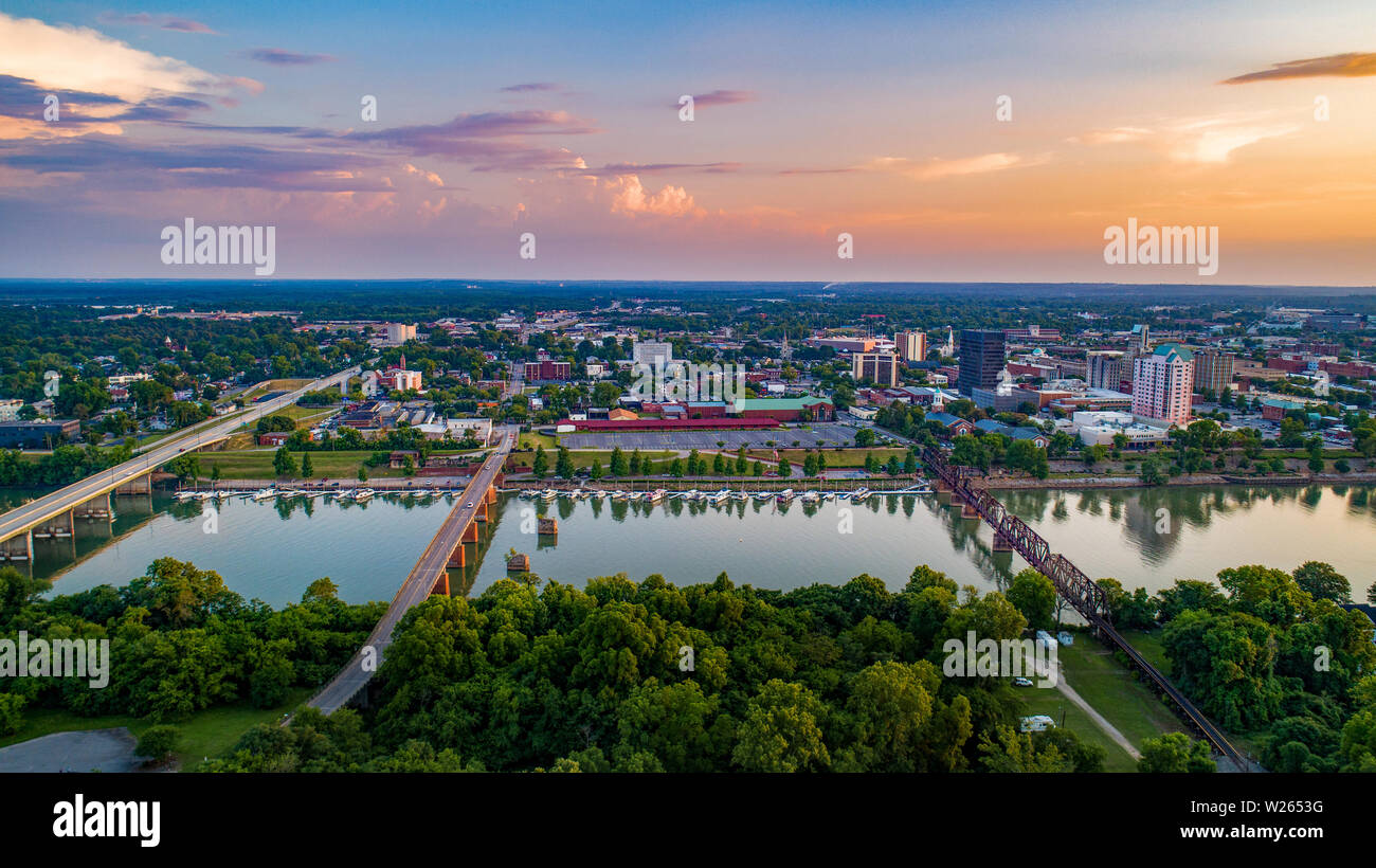 Augusta Georgia GA Drone Skyline Aerial Stock Photo - Alamy