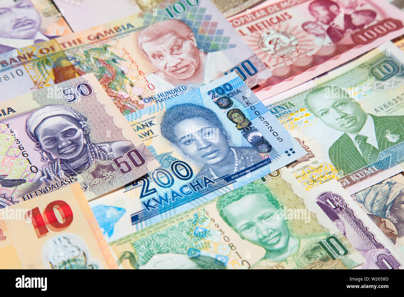 Variety of the African banknotes Stock Photo - Alamy