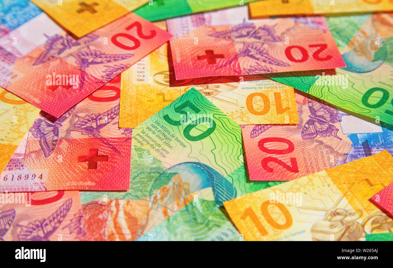 Collection of the new swiss banknotes (issued in 2017 Stock Photo - Alamy